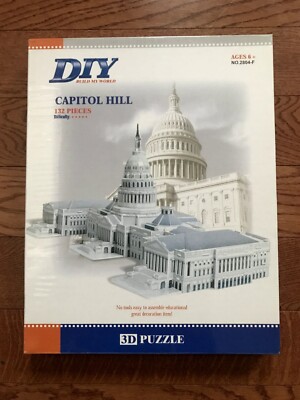 New ~ Sealed ~ Capitol Hill ~ 3d Puzzle ~ 132 Pieces ~ Washington DC ...