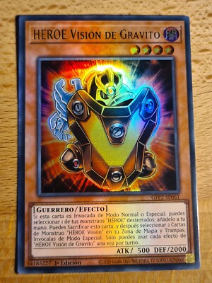 Vision HERO Gravito YUGIOH GFP2 2022 ULTRA RARE SPANISH 1st EDITION NM ...