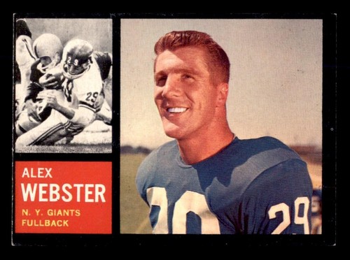 1962 Topps Football #105 Alex Webster EX *e1 | eBay