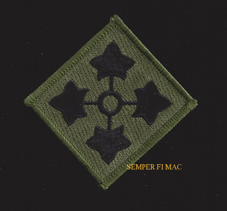 4th INFANTRY DIVISION ID OD GREEN HAT PATCH BADGE US ARMY PIN UP FORT ...