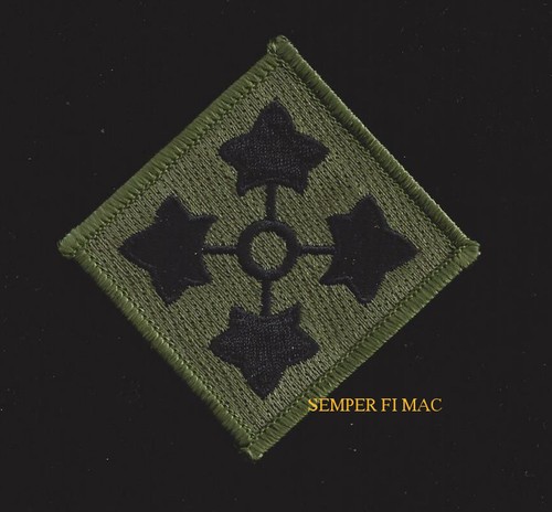 4th INFANTRY DIVISION ID OD GREEN HAT PATCH BADGE US ARMY PIN UP FORT ...