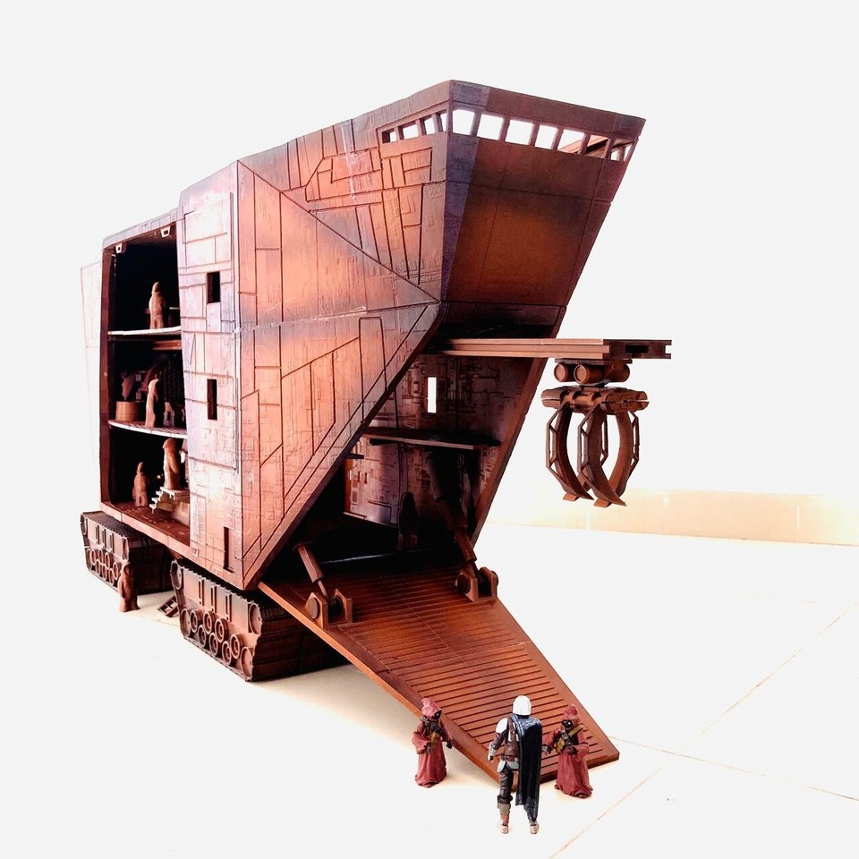 Sandcrawler (Digger Crawler) for 3.75 inch (1:18) Scale Figure Diorama ...