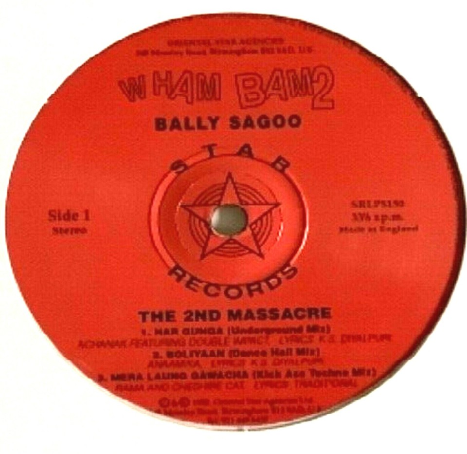 BALLY SAGOO - WHAM BAM 2 - THE 2ND MASSACRE - BRAND NEW BHANGRA VINYL ...