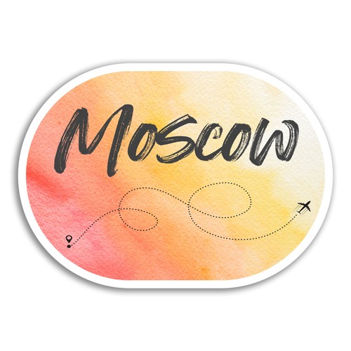2 x 10cm Moscow Vinyl Stickers - Russia Fun Travel Sticker Laptop ...