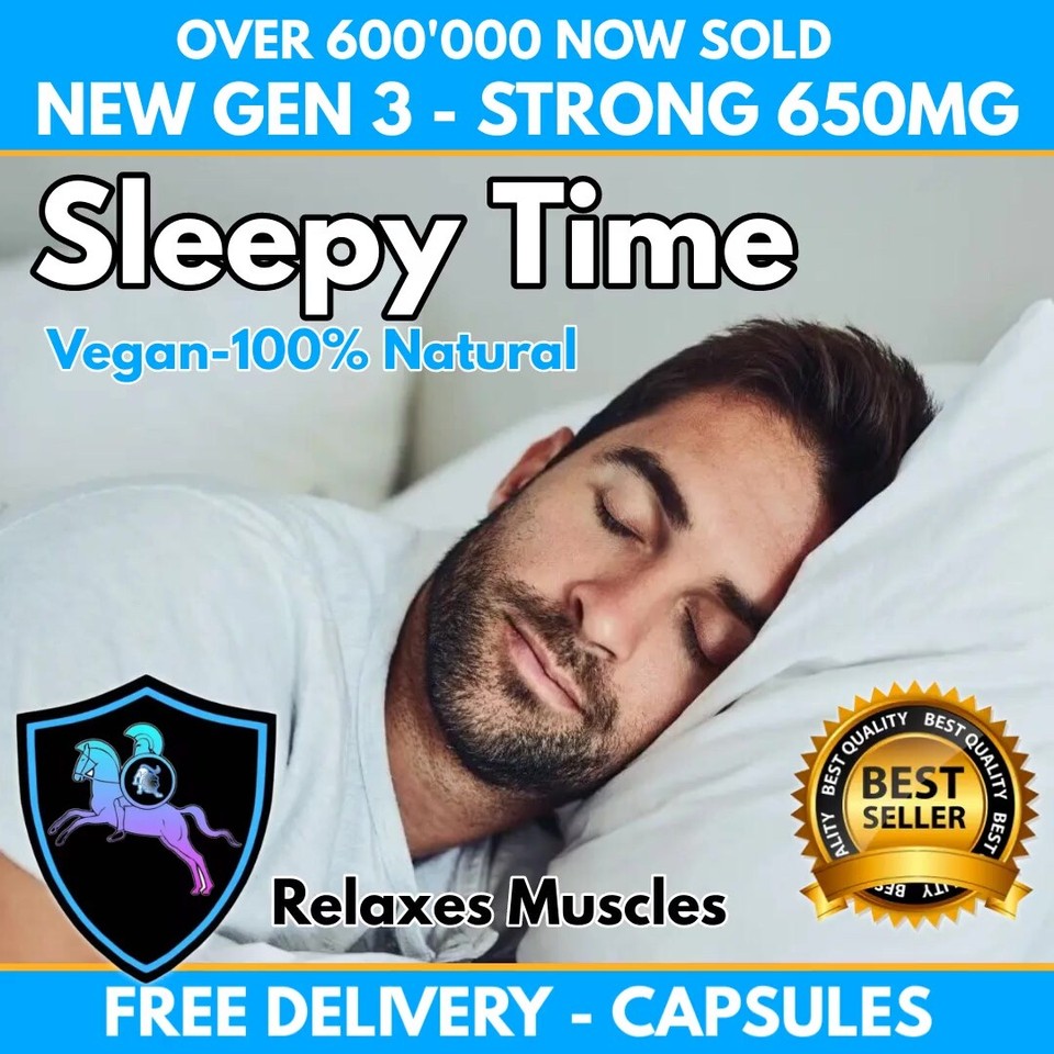 Sleeping Pills Strong 650mg Aids Best Sleep Sleepy Time Capsules ...
