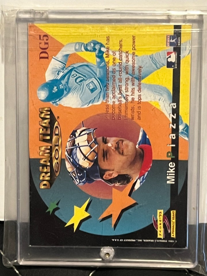 1995 Score Dream Team Gold New York Mets Mike Piazza RARE Hologram ...