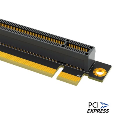 PCI-e 16X 3.0 90 Degree Reverse Male to Female Riser Card For 1U Server ...