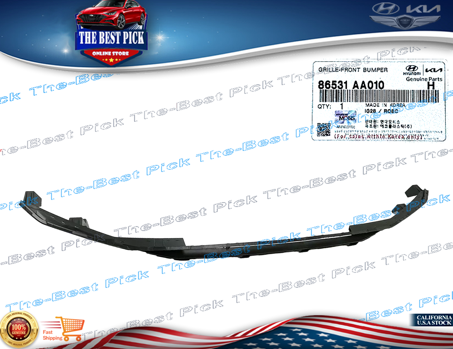⭐GENUINE⭐ Grille Front Bumper LOWER 2021-2023 Hyundai Elantra HYBRID ...