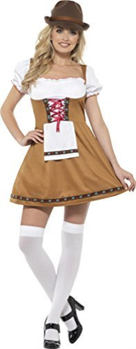 (16) `Bavarian Beer Maid Costume, Brown, with Short Dress Women's ...