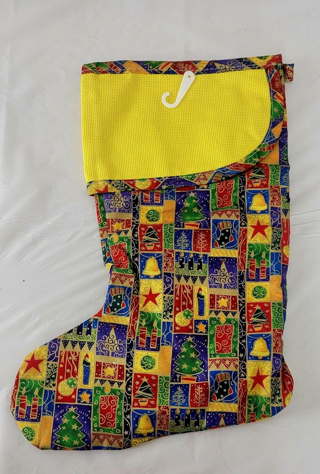 Pair of New Charles Craft Cross Stitch Star Bright Stocking Christmas ...