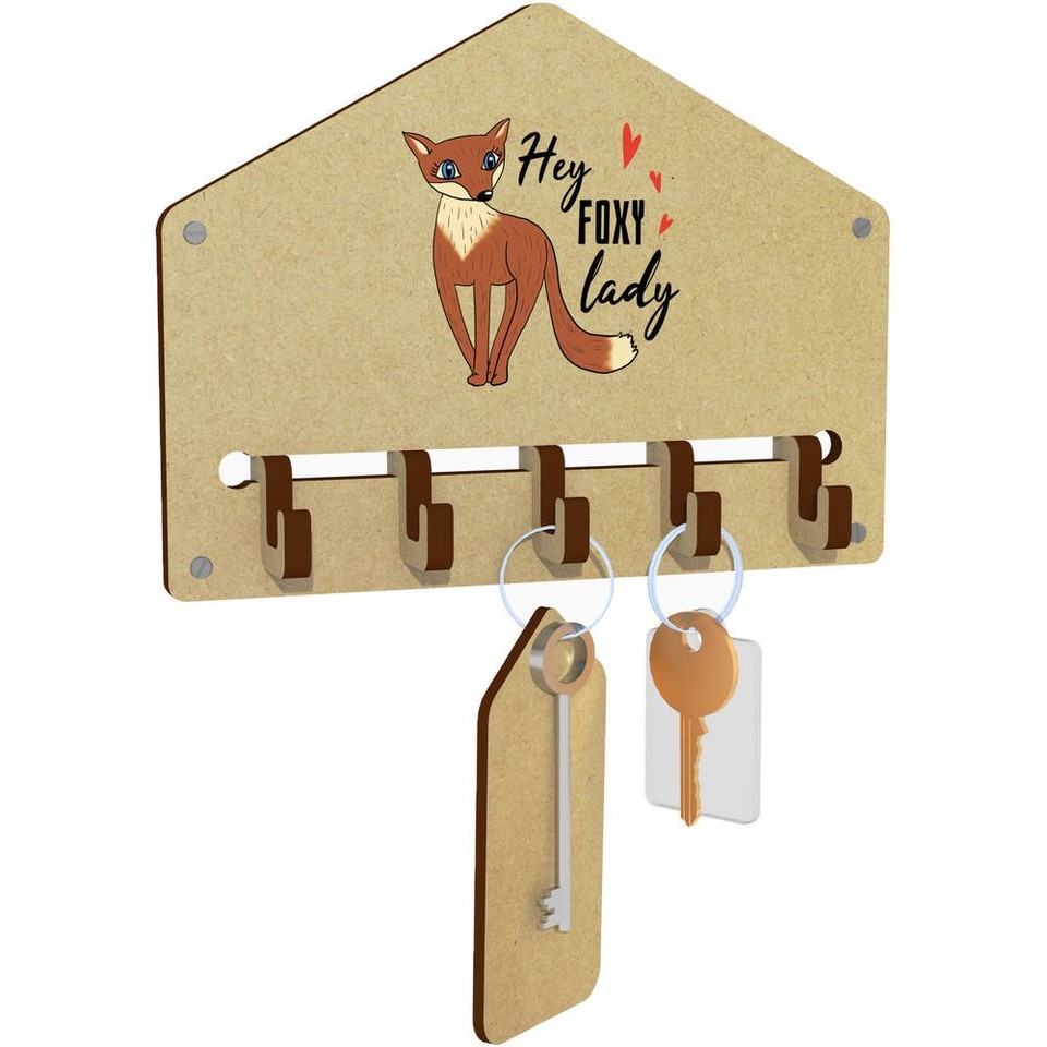 'Hey Foxy Lady' Wall Mounted Key Hooks / Holder (WH00092867) | eBay UK