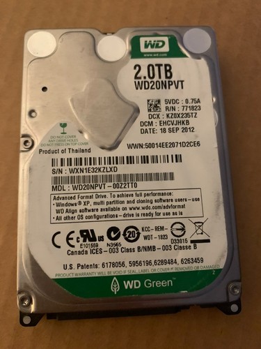 Western Digital WD20NPVT-00Z2TT0 2TB, SATA 2.5 Hard drive | eBay
