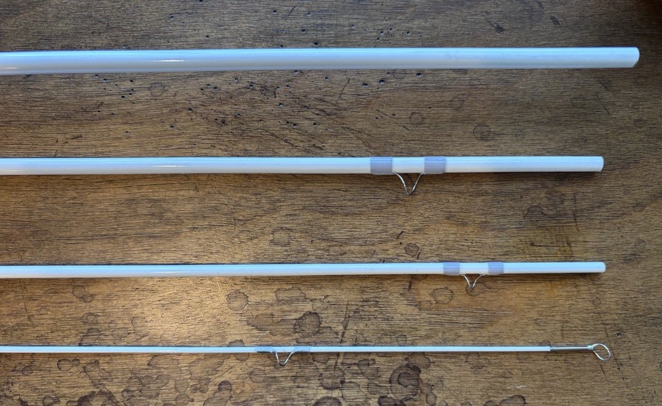 Custom made white MHX 9’ 5wt 4pc fly fishing rod , high quality ...