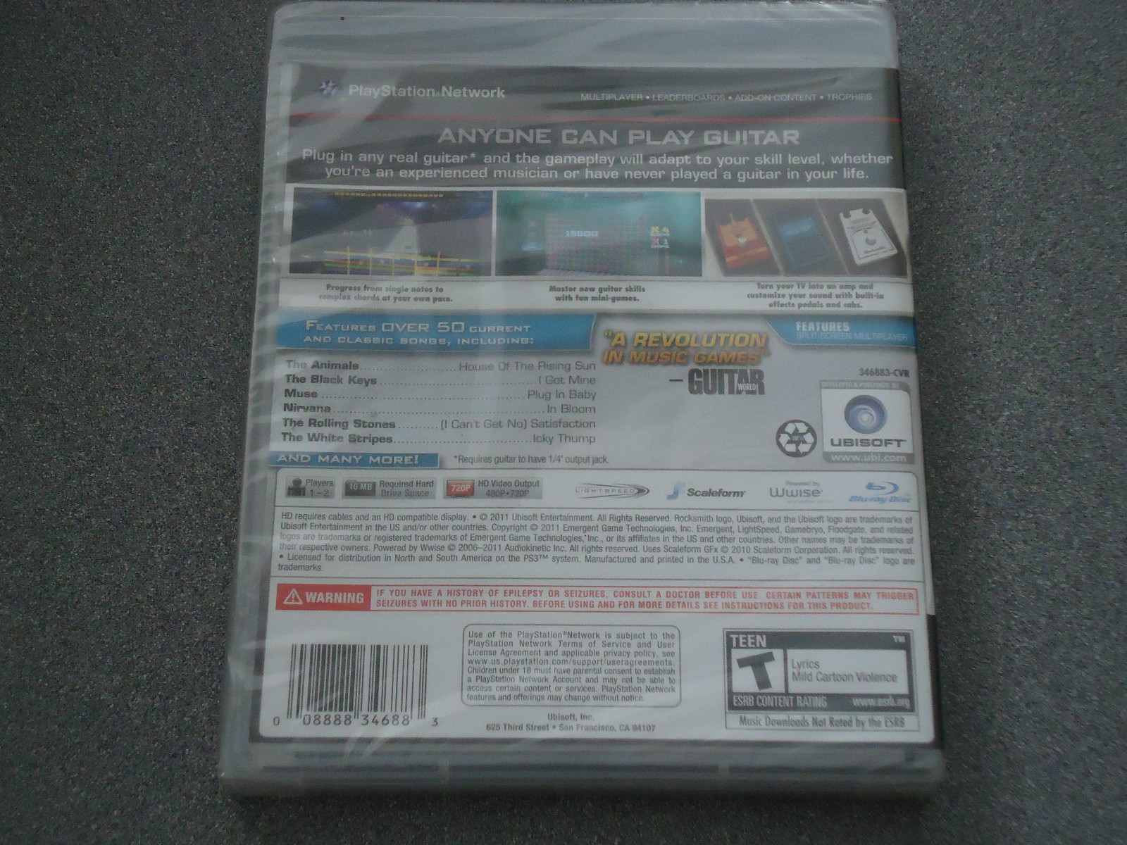 Rocksmith Game Playstation 3 PS3 Game Only No Cord or Stickers ...