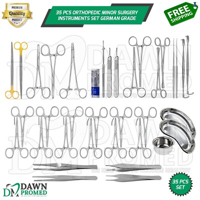 35 Pcs Orthopedic Minor Surgery Instruments Set Ortho Procedure Kit ...