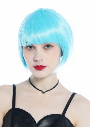 Wig Women Carnival Short Light Blue Blue Bob Page 20s 30s Years | eBay