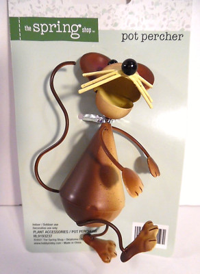 ~Spring~ NOC Brown Metal Mouse Pot Percher Plant Accessory 5" Tall ...