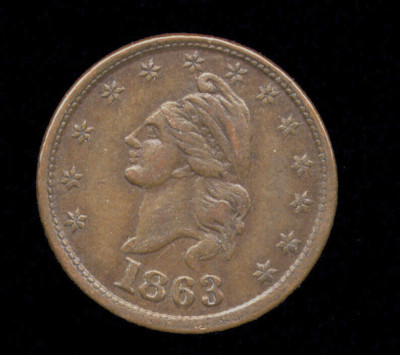 1863 ... I Owe You 1 Cent ... Civil War Token ... # 1-391 (114-101) | eBay