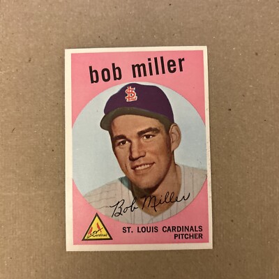 1959 Topps Baseball Bob Miller St. Louis Cardinals Card #379 | eBay