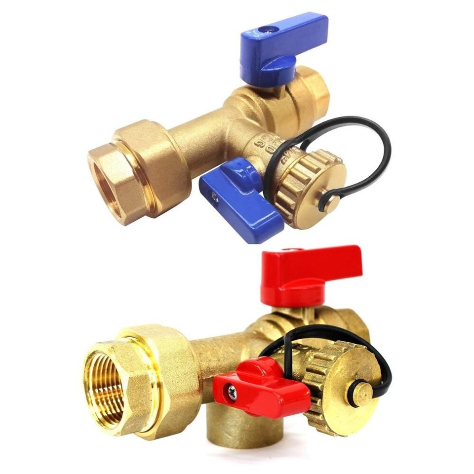 3/4 in. Tankless Water Heater isolation Valve Complete Kit with Ball ...