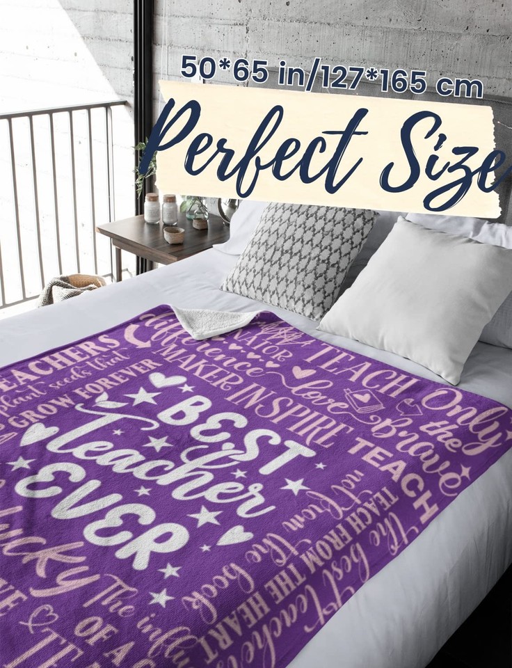 Teacher Appreciation Gifts for Women Men, Flannel Blanket Throws with ...