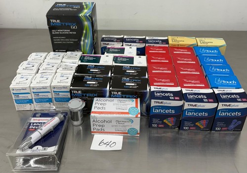 1.200 TRUE METRIX Test Strips, lancets, device, pads, dinged. | eBay