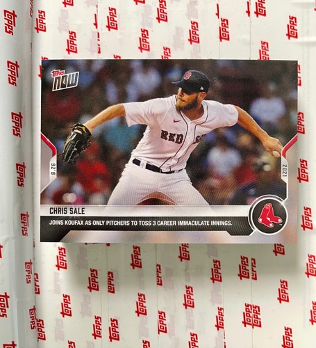 2021 TOPPS NOW® # 711 CHRIS SALE 3 Career Immaculate Innings Boston Red ...