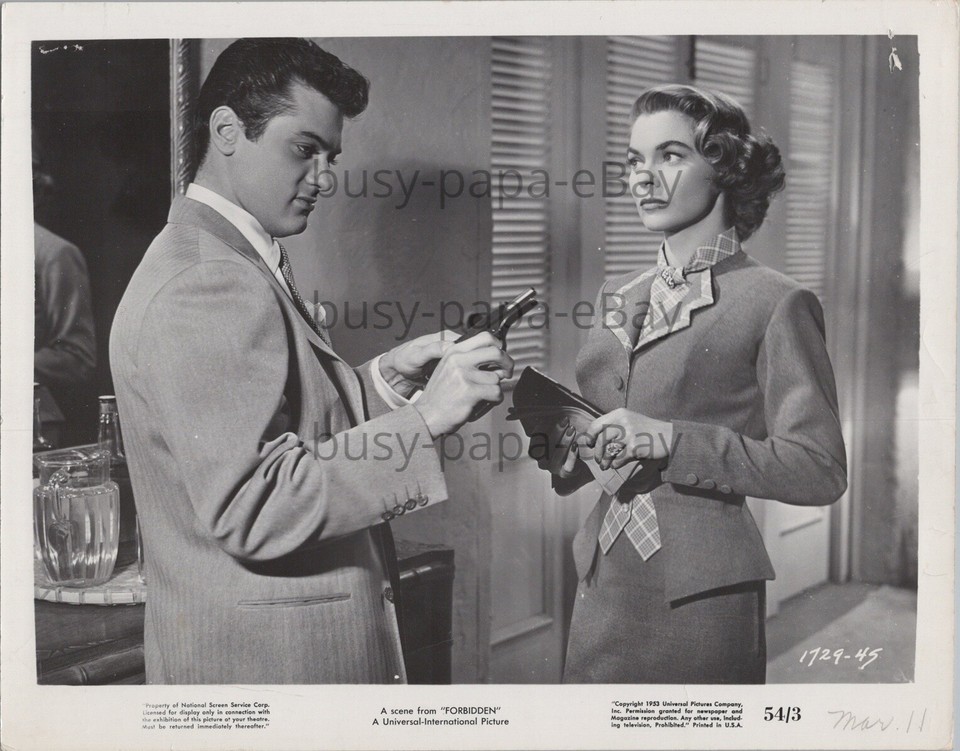 1953 Forbidden Tony Curtis Joanne Dru Lyle Bettger Marvin Miller Press ...