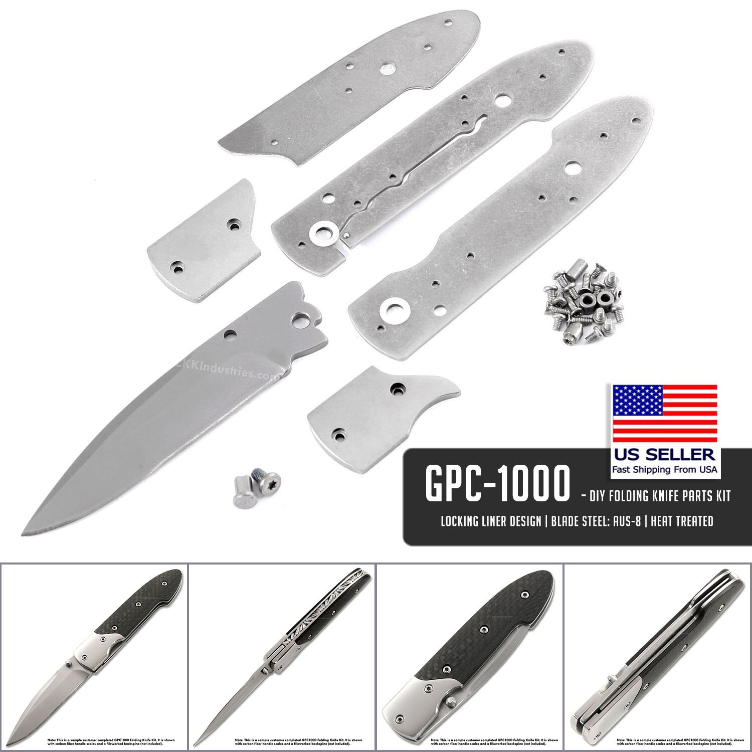 GPC1000 - DIY Folding Knife Parts Kit - USA Design | eBay