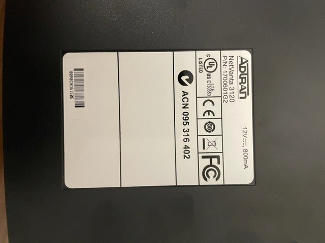 ADTRAN NetVanta 3120 4-Port 10/100 Wired Router (1700600L2) for sale ...