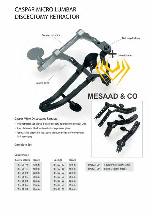 Lumbar Discectomy Kit Mis Tubular Retractor | Sterilize Ccompletely