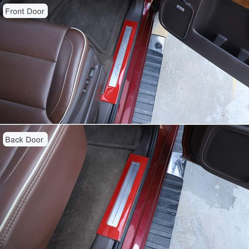 Inner Door Sill Guards Entry Trim Strip for Chevy Silverado/GMC Sierra ...