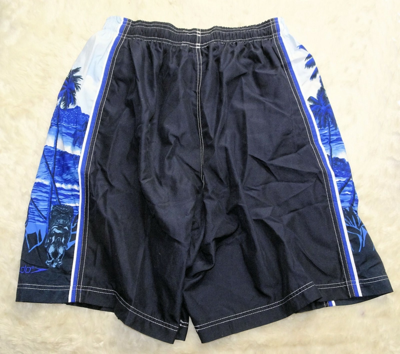 Speedo Navy Blue Hawaiian Board Shorts Swim Surf Size… - Gem