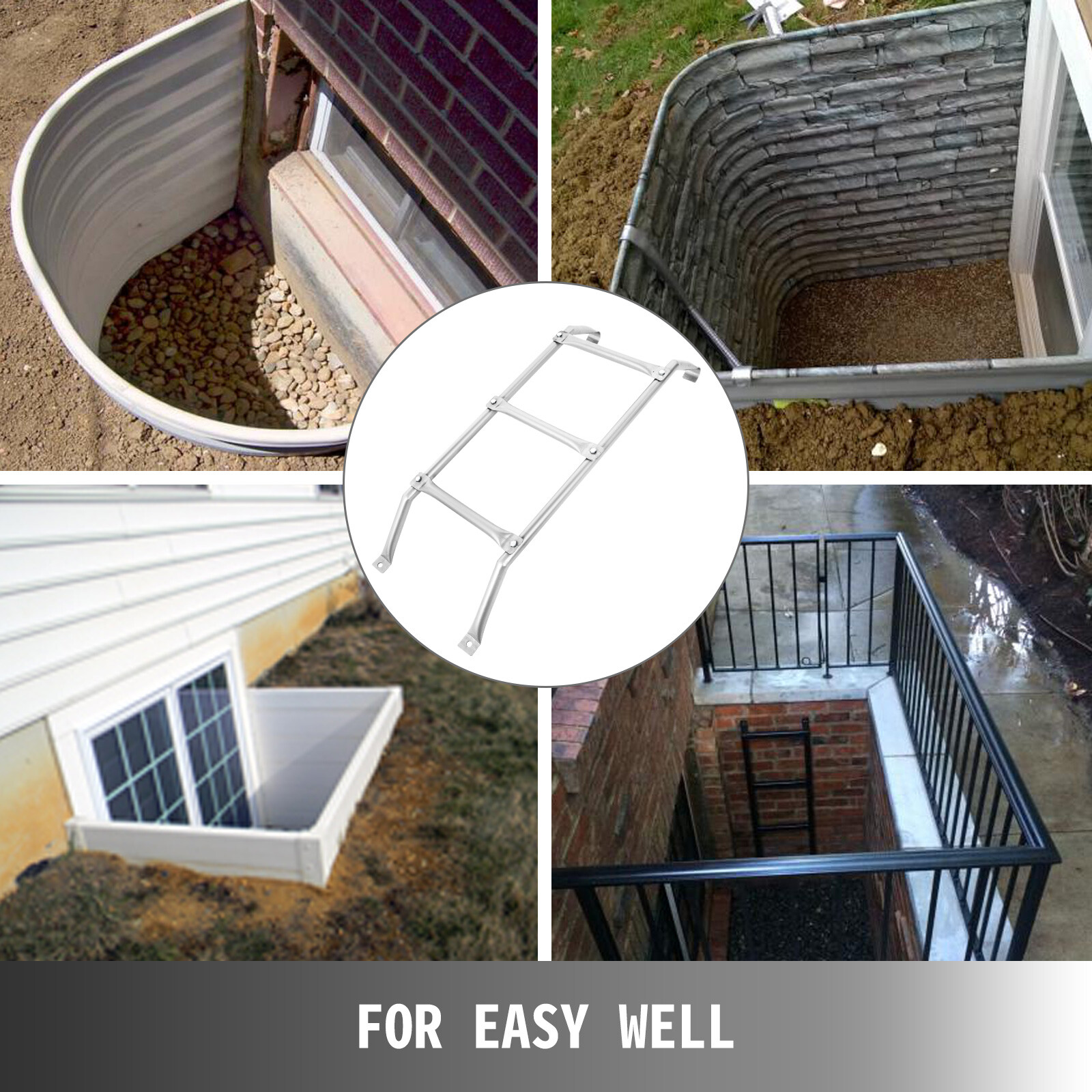 Fire Escape Ladder 3 Steps Basement Egress Loft Window Well Attic Part ...