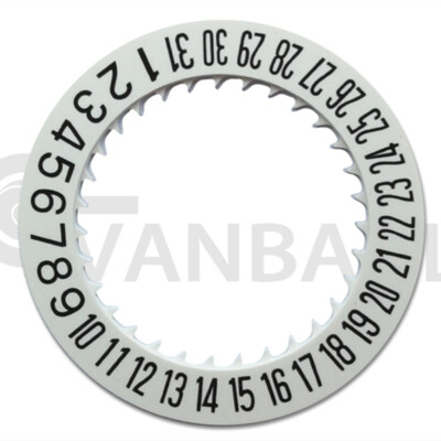 White Date Disk Wheel Date Wheel Fit for Movement NH35 NH36 Date At 6 ...