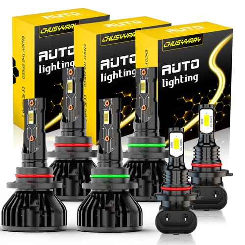 9005 9006 9145 H10 LED Headlight High Low Beam Fog Light Bulb 6000K ...