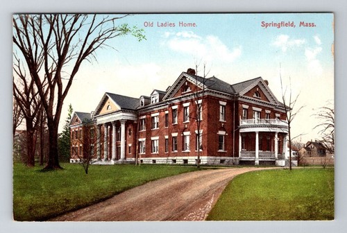 Springfield, MA-Massachusetts, Old Ladies Home Antique Souvenir Vintage ...