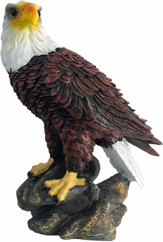 American Eagle Statue Bald Eagle - Large Hand-Painted Resin Garden ...