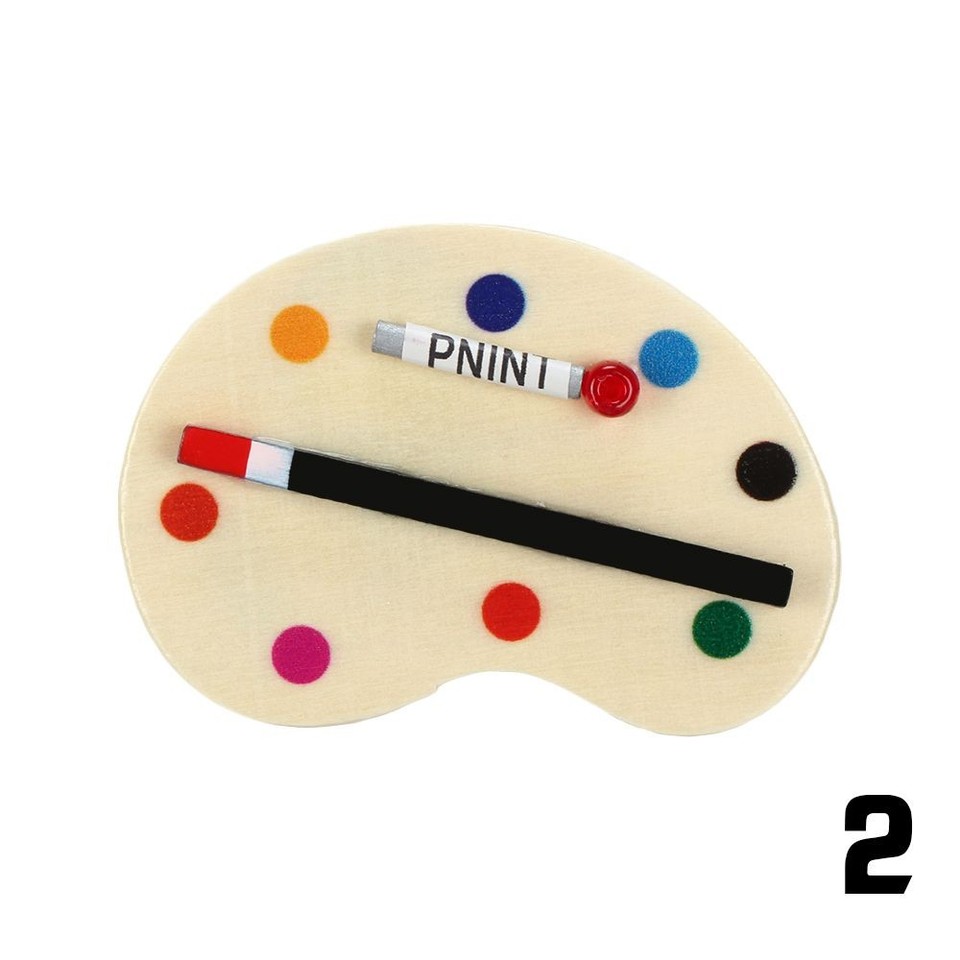 Set Dolls DIY Drawing Board Mini Wood Box Artist Paint Pen Miniature ...