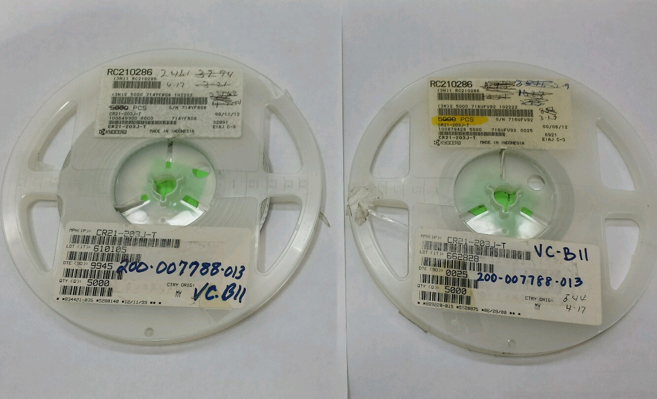 ( 3,005 (2)Reels ) CR21-203J-T (Resistor) Thick Film 0.125W 5% 200PPM ...