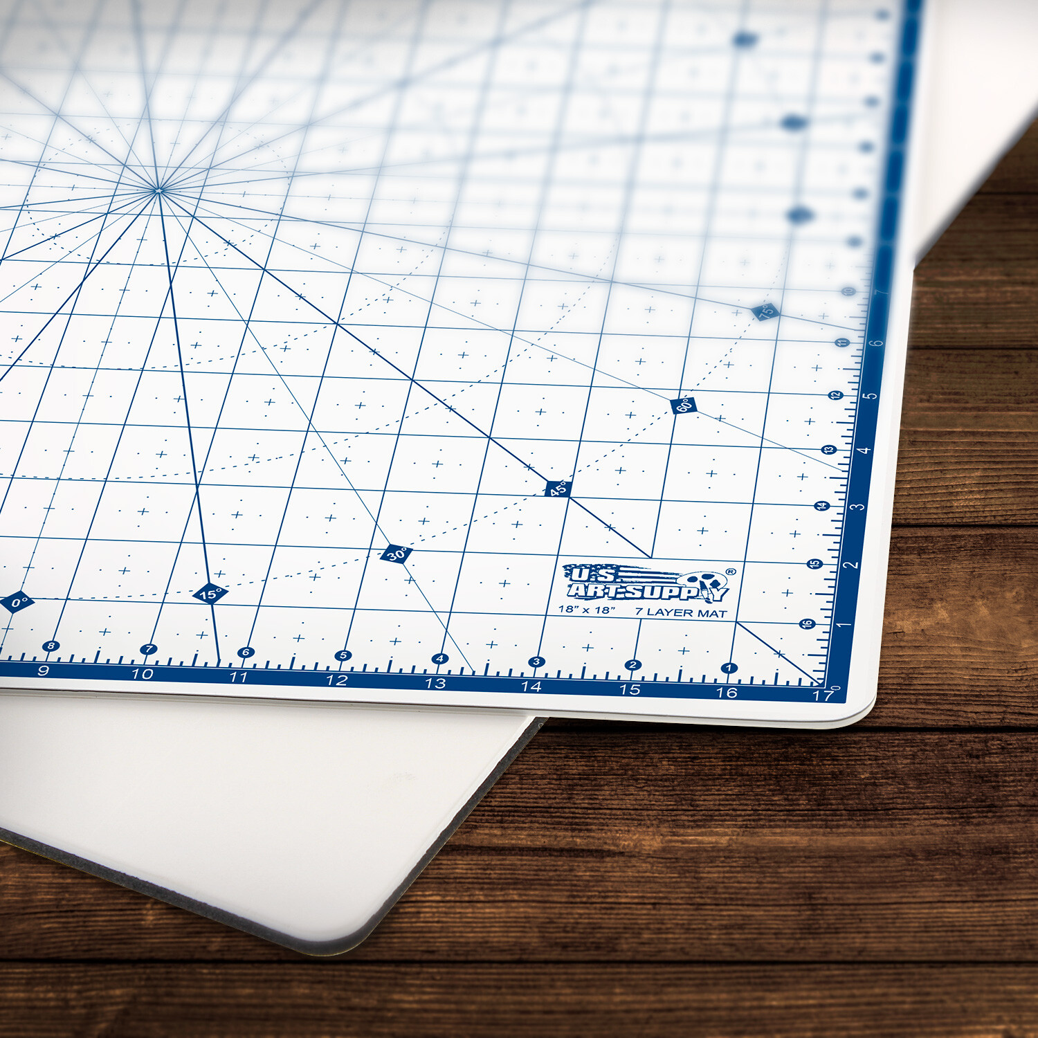 18" x 18" WHITE Self Healing 7-Ply Durable Round Rotating Cutting Mat ...