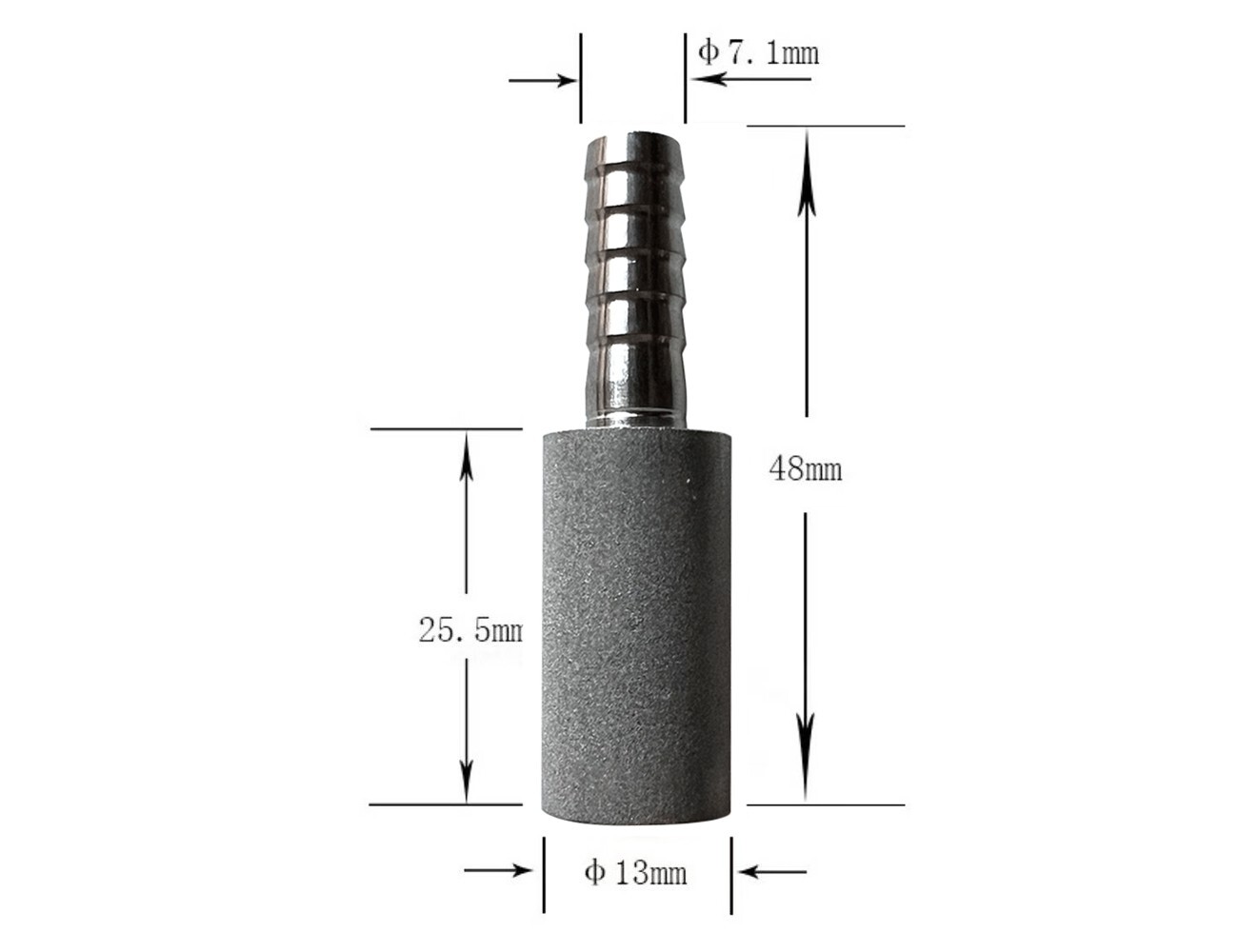 2pcs 2.0 Micron Diffusion Stone Stainless Steel Aeration Stone ...