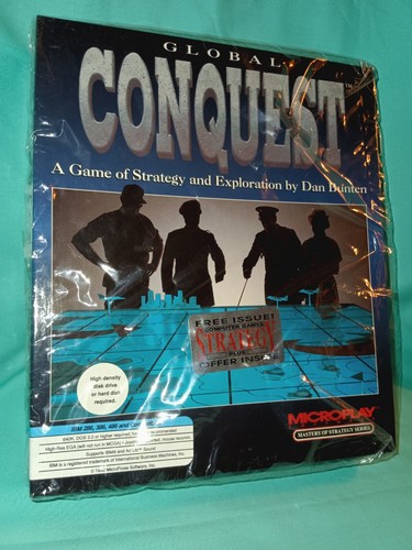 Global Conquest - IBM 5.25 Big Box PC Game Computer Floppy Complete CIB ...