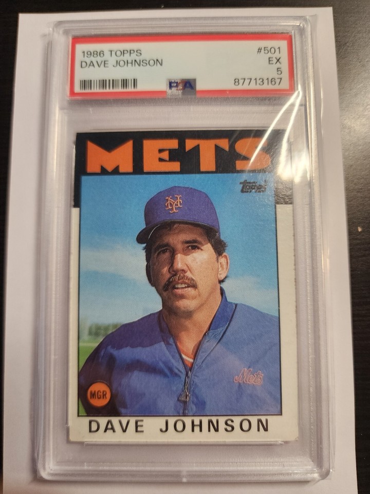 1986 TOPPS #501 DAVE JOHNSON PSA 5 | eBay