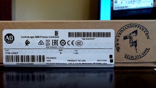 AB Sealed Allen Bradley 1756-L83EP Series B ControlLogix 5580 ...