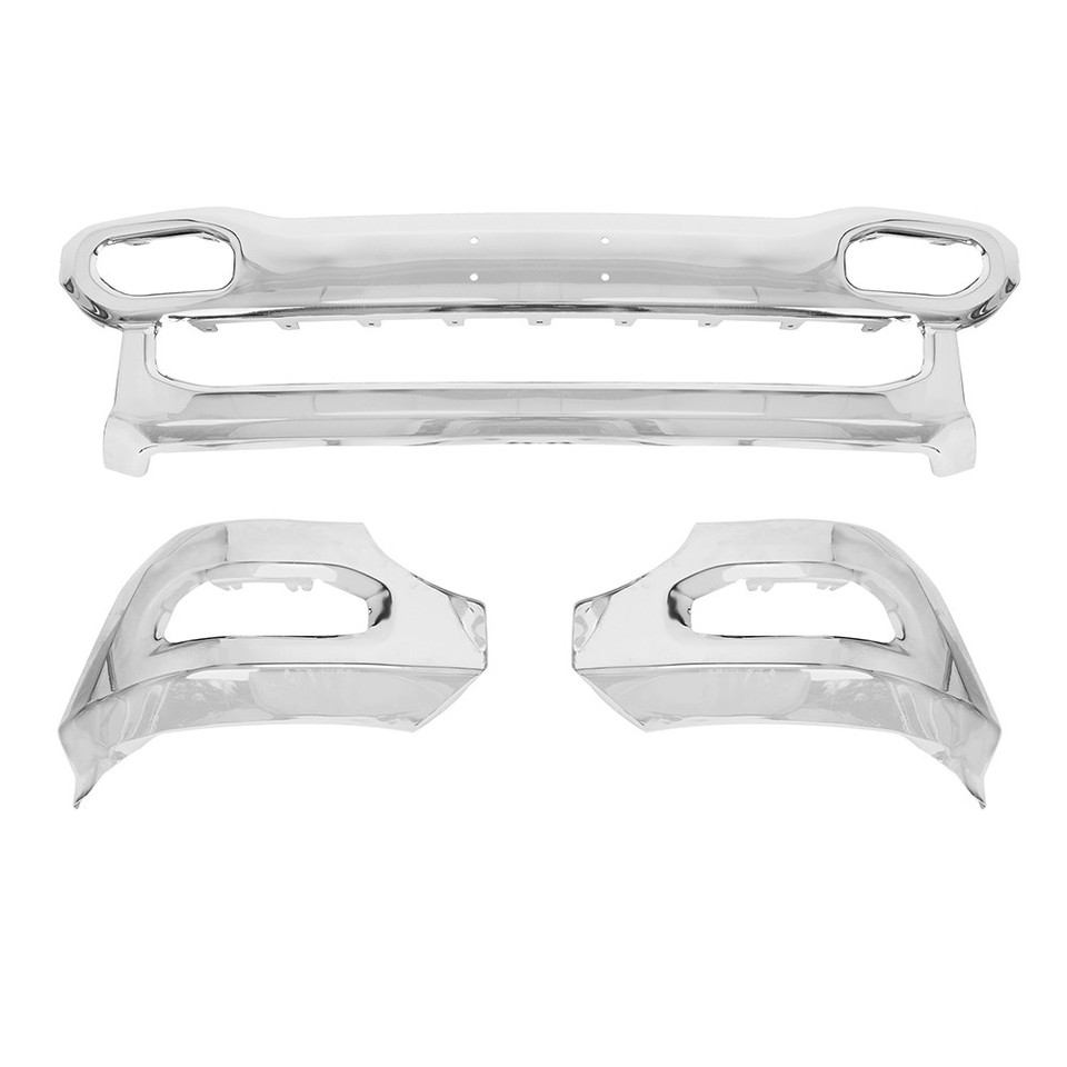 Chrome Front Bumper Face Bar W/ Fog Holes Assy For Ram 1500 2019-2024 ...