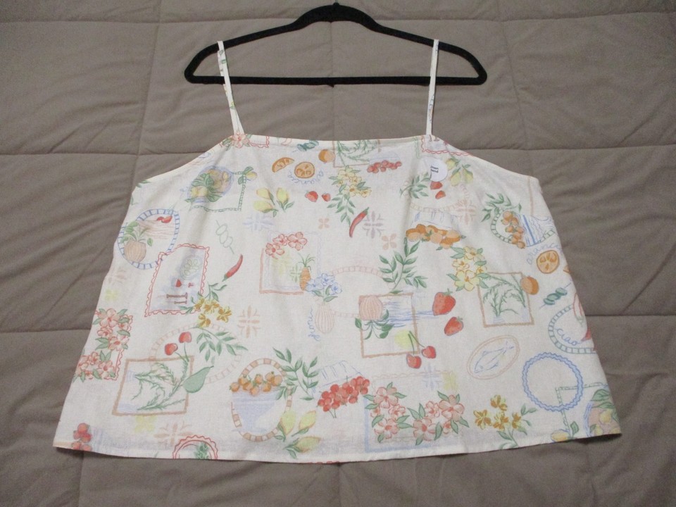 NEW WITH TAGS ANKO SIZE 18 CAMI TOP, LINEN BLEND, ADJUSTABLE STRAPS ...