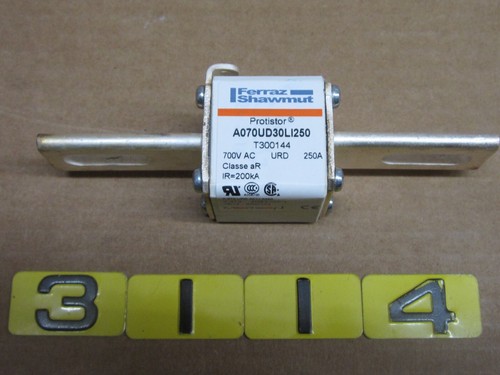 FERRAZ SHAWMUT PROTISTOR A070UD30LI250 FUSE T300144 | eBay