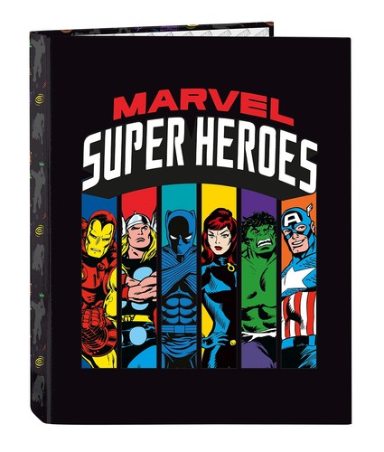 Avengers Super Heroes – Binder with 4 Rings, Ideal for Children of ...