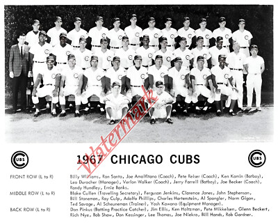 MLB 1967 Chicago Cubs Team Picture with Names 8 X 10 Photo Picture | eBay
